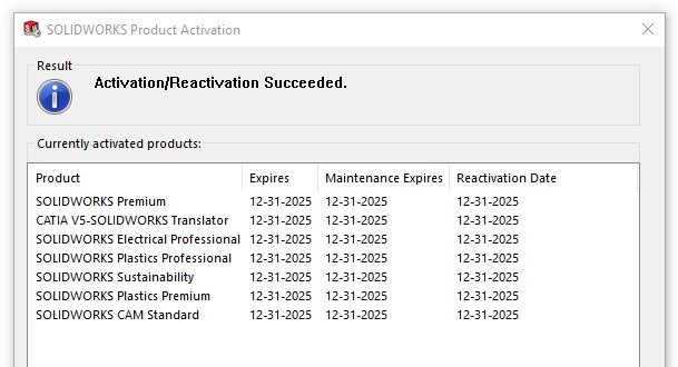 How does the SOLIDWORKS activation process work?