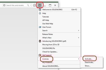 How does the SOLIDWORKS activation process work?