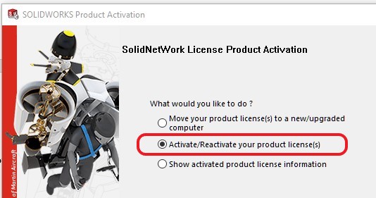 How does the SOLIDWORKS activation process work?