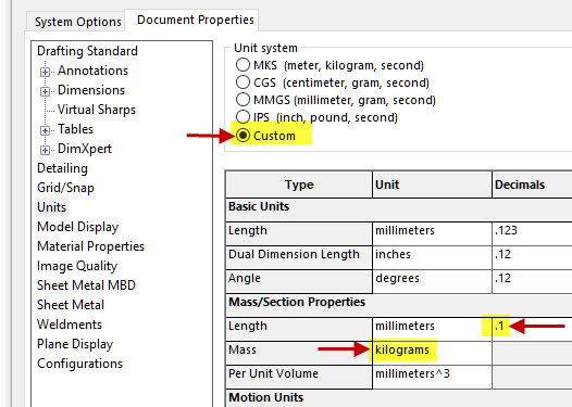 Units of Measure in a Bill of Materials