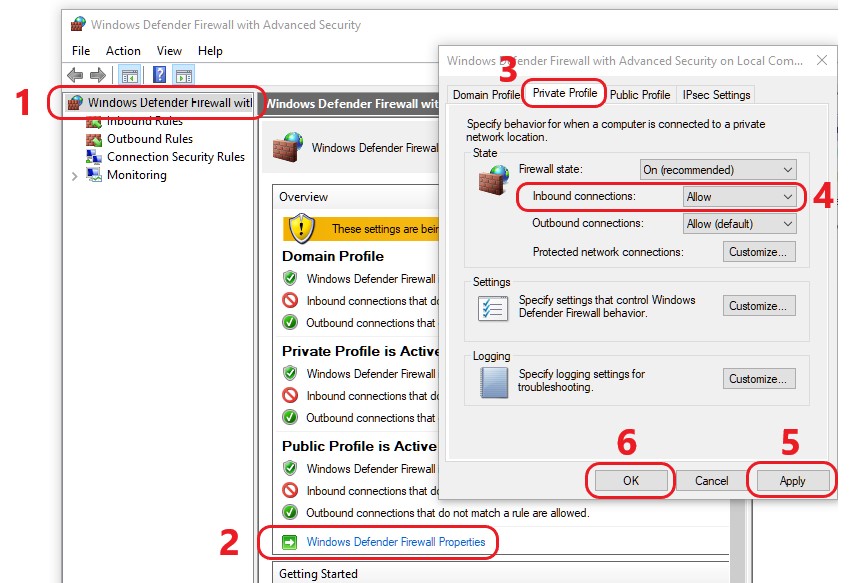 How do I set firewall settings for the SOLIDWORKS SolidNetwork License Manager and PDM?