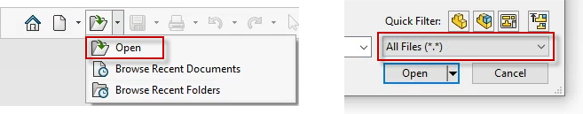 How do I open SOLIDWORKS part files in older versions of SOLIDWORKS?