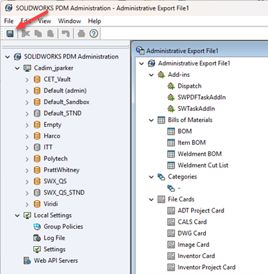 Creating a SOLIDWORKS PDM Sandbox Vault
