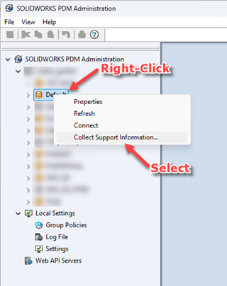 How to collect SOLIDWORKS PDM Support information