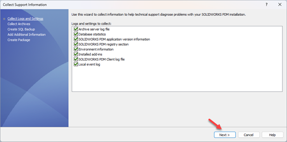 How to collect SOLIDWORKS PDM Support information