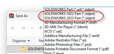 Saving A SOLIDWORKS File To A Previous Version