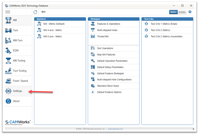 Importing the Technology Database in CAMWorks