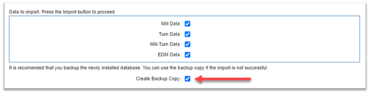 Importing the Technology Database in CAMWorks