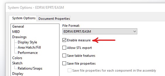 Why is the Measure command not available in eDrawings?