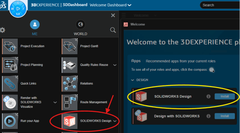 Part 3.1: Installing SOLIDWORKS Design from the 3DEXPERIENCE platform